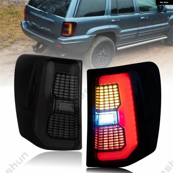 ペア LED テールライト 1999 - 04 ジープ グランド チェロキー MK2 WJ テールランプ リアランプ ブレーキ ウィンカーライト カスタム パーツ アクセサリーHigh-concerned chemical:NoneCert...