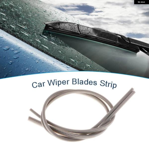28インチ 車用ウィンドウ ワイパー ブレードストリップ 6MM オートウィンドウ 骨なし ワイパー ブレード シリコンストリップ デュアルラバーカー カスタム パーツ アクセサリーHigh-concerned chemical:NoneP...
