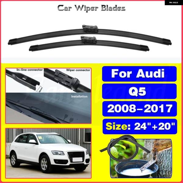 ワイパー フロント ワイパー ブレード アウディ Q5 2008 - 17 フロントガラス フロント ウィンドウ 24インチ20インチ カスタム パーツ アクセサリーHigh-concerned chemical:NonePlacement...