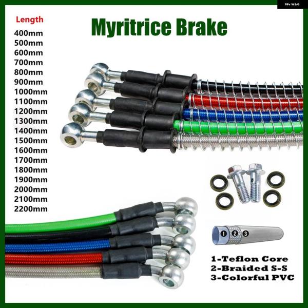 MYRITRICE M8 0-28度 400MM〜2300MM オートバイ 鋼製 油圧 強化ブレーキライン クラッチ オイルホース チューブ バンジョー パイプ カスタム パーツ アクセサリーHigh-concerned chemical:...
