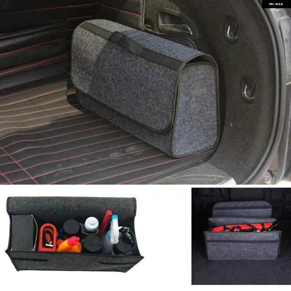 車用 収納 トラベルバッグ ソフトウールフェルト トランク オーガナイザー 車用 収納 ボックス バッグ 耐火性 収納 パッケージ ブランケット ツール カスタム パーツ アクセサリーProduct shape:RectangleSpeci...