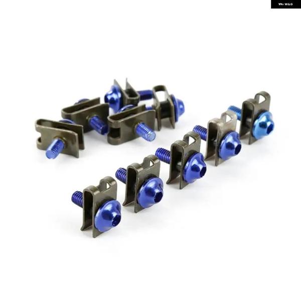 10個 オートバイ シェル スクリュー 5MM M5 アルミ フェアリング ボルト ファスナー クリップ スクリュー スプリング ナット オートバイ カスタム パーツ アクセサリーHigh-concerned chemical:NoneMo...