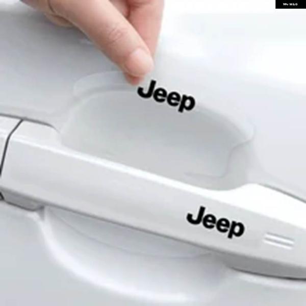 ジープ グランド チェロキー ラングラー JK グラディエーター コンパス レネゲード用 8枚セット 車ドアボウル 傷防止 ステッカー デカール カスタム パーツ アクセサリーHigh-concerned chemical:NoneStic...