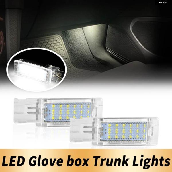 2個 12V 車用 ホワイト LED フットウェルライト グローブ ボックス トランク ライト VW ゴルフ ポロ パサート ティグアン ジェッタ キャディー UP T5 T6 トゥアレグ シロッコ用 カスタム パーツ アクセサリーHigh...
