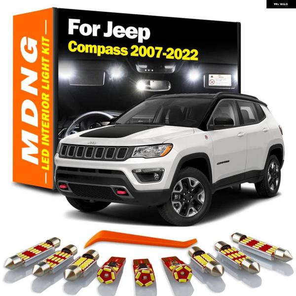 車用LED インテリア マップドーム トランク ライトキット ジープ コンパス 2007-2017用 - 22個室内 電球 カスタム パーツ アクセサリーHigh-concerned chemical:NoneSize:31mmFor Ve...