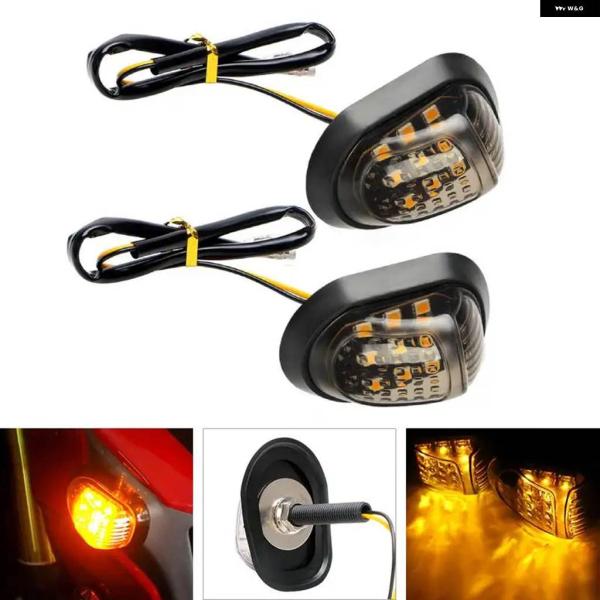 LED ウィンカー インジケーター アンバー ライト ブリンカー フラッシュ マウント オートバイ 12V 10MM オートバイ フラッシャー ホンダ ヤマハ カスタム パーツ アクセサリーBattery Included:NoHigh-c...