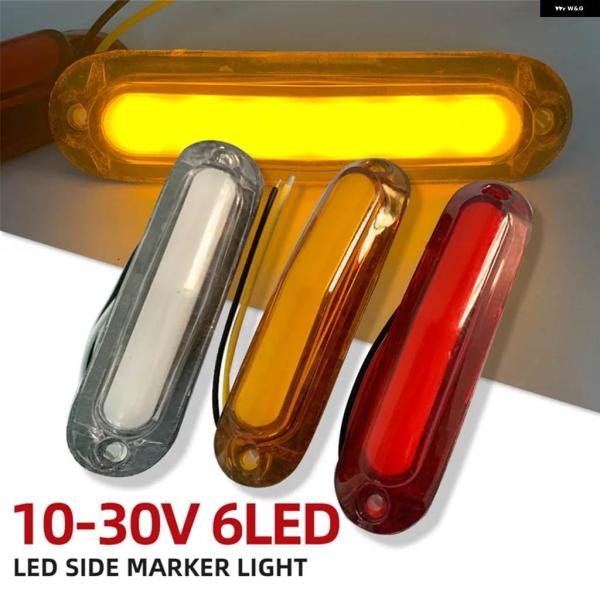 2/4/10個 LEDサイド マーカーライト アウター インジケーター ランプ トラック トレーラー バン ピックアップ バス 12V 24V 6LEDハザード リア テールライト カスタム パーツ アクセサリーHigh-concerned...