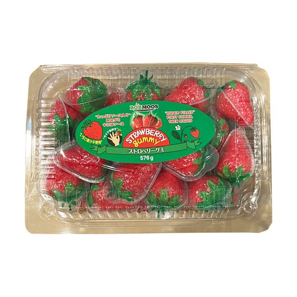 ストロベリー型のキャッチーな見た目が目を引くストロベリーグミです。外側はもっちりとしたグミ、中には甘酸っぱいとろ〜りソース（イチゴ果汁不使用）が入った「2段階の食感」が楽しめます。 576gのずっしりとした大容量サイズ。家族でのシェア、パー...