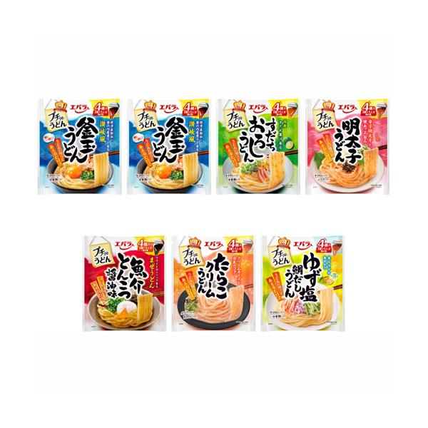 サッとあえるだけの手軽さで、朝食、昼食、夜食など、様々なシーンでお使いいただけます。うどん以外の用途も広く、様々な麺にもお使いいただけます。■名称:めん用調味料■内容量:釜玉うどん（4P×2袋）、明太子うどん（4P×1袋）、たらこクリームう...