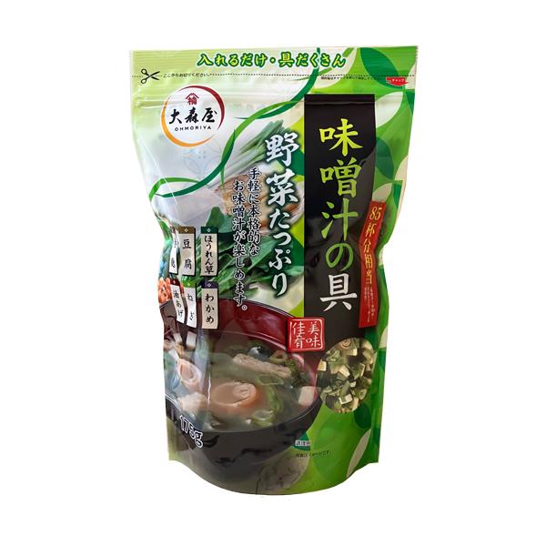本品を入れるだけで、ほうれん草・わかめ・豆腐・ねぎ・巻麩・油あげが入った具だくさんの味噌汁が簡単に出来ます。忙しい時や、手軽に味噌汁を楽しみたい時にピッタリです。※本品は水戻しの必要はありません。■名称:味噌汁の具■メーカー:大森屋■内容量...