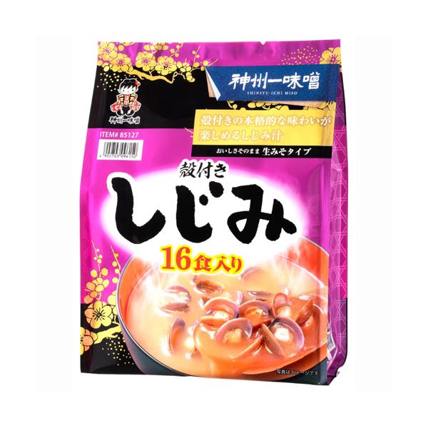調味みそにも貝エキスとしじみエキスを贅沢に配合。しじみの深いコクと豊かな風味が口いっぱいに広がります。本物の殻付きしじみを使用し、本格的なお味噌汁がご家庭で手軽に楽しめます。■名称:即席みそ汁（生みそタイプ）■メーカー:神州一味噌■原材料:...