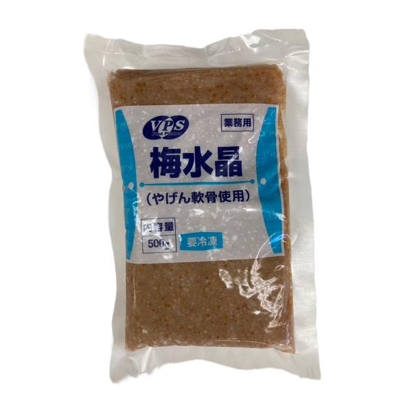 ヤゲン軟骨100％の梅水晶です。鶏の胸骨の選択にある軟骨で1羽から1個しか取れない希少部位になります。漢方薬で使う器具の「薬研」に似ていることから、ヤゲン軟骨と呼ばれています。ヤゲン軟骨のパリパリ食感と、飛魚卵のプチっと弾ける歯ごたえがたま...