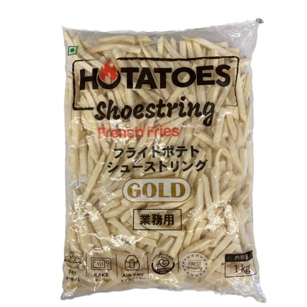 ●フレンチフライに最適な管理栽培されたジャガイモ原材料を最新の設備の工場で製造したフレンチポテト。 シューストリングはカリカリ感をお楽しみいただけるフレンチフライの代表的なカットスタイル。●シューストリングとは靴紐の事。シューストリングポテ...