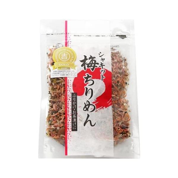 カリカリとした食感の良い梅にちりめん・オキアミ・野沢菜などの具材をたっぷり合わせました。具材と梅の旨みが、なんとも飽きのこないおいしさです。ふりかけ・お茶漬け・おにぎりはもちろん、色々なお料理にもアレンジ自在です。