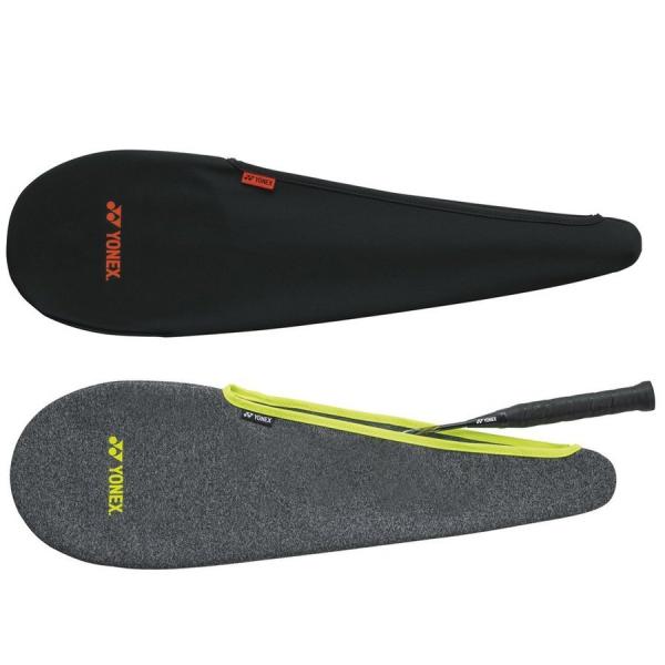 メーカー　ＹＯＮＥＸストレッチカバーＡＣ５４５ストレッチ素材でラケットにフィットし傷付きを防ぐ。紐の無い構造でスムーズに収納．取り出しやすい。素材/ポリエステル、ポリウレタンサイズ/２２×６６．５（cm）カラー/ブラック（007）、グレーモ...