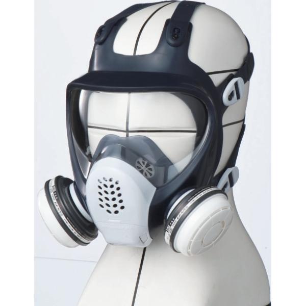 ・種類　防毒マスク面体・全面形面体・名称　GM185-1・サイズ　S、M、L※Sサイズは受注生産品になります・吸収缶は2個使用・販売単位　1個・注意文　モニターの発色具合によって実際の商品と色合いが異なる場合があります。