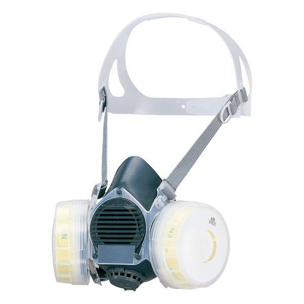 ・種類　取替え式防じんマスク・半面形面体・名称　DR80SN3・防じん区分　RL3・捕集効率　99.9%以上・指定防護係数　10・サイズ ： Ｍ/S、M、M/L※Ｍ/S、M/Lサイズは受注生産品になります・フィルタは2個使用・販売単位　1個...