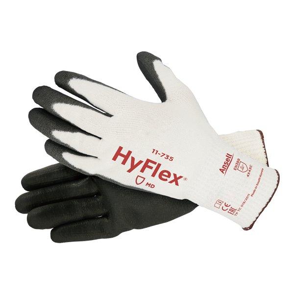 ・種類　耐切創手袋・名称　HyFlex(r) 11-735・全長　224〜269mm・EN 388:2016 適合・サイズ　S、M、L・販売単位　12双・注意文　モニターの発色具合によって実際の商品と色合いが異なる場合があります。