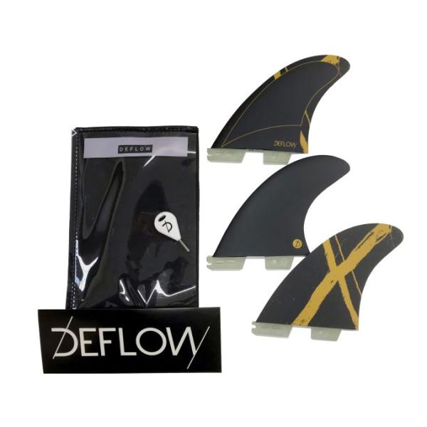 DEFLOW デフロー THRUSTER ROCKET LARGEFCS2プラグFCSレンチ/ステッカー／リーシュロック付きドライブ性に優れたスピード系オールランドフィンです■素材：ハニカムコア■サイズ：LサイズSIDE：ベース/113mm...