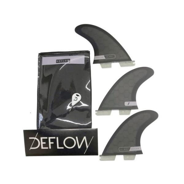 DEFLOW デフロー THRUSTER V.2 MEDIUMFCS2プラグFCSレンチ/ステッカー／リーシュロック付きドライブ性に優れたマルチオールランドフィンです■素材：ハニカムコア■サイズ：MサイズSIDE：ベース/112mm 高さ/...