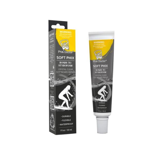 PHIX DOCTOR SOFT PHIXソフトボードリペアーKIT 1oz ソフトサーフボード/B.Bボード修理剤ボード表面でも芯コアでも使用できますまたスタイロフォーム/EPS/EVA/HDPE/ゴム/木材/金属にも対応いたします硬化後...