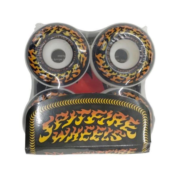 SPITFIRE TORCHED SCRIPT/52mm SPITFIREの定番的オールランドウイルです■カラー :ファイアー柄（ホワイト）■硬度：99D■サイズ 52mm  WIDTH/33mm   RAIDING/17.5mm■数量 1...
