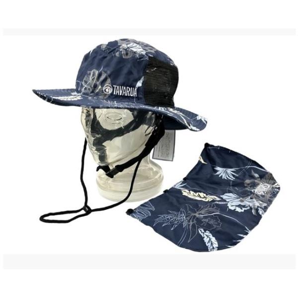 TAVARUA スタンダード サンシェード サーフハット (BOTANICAL NAVY） ※ツバ広＆サンシェード仕様サーファーの希望的機能を全てフィードバックした、サーファーの必需品！レジャーなどの紫外線対策の為のハットとしても近年人気の...