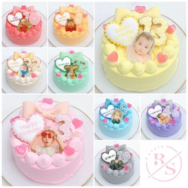 ■セミオーダーハートゼリーケーキ 5号お好きなお写真・色・数字・メッセージでお作りするセミオーダーケーキにゼリーをトッピングした、お祝いの場にぴったりな豪華な商品となっております♪お写真はプリントチョコ、数字とメッセージプレートはアイシング...