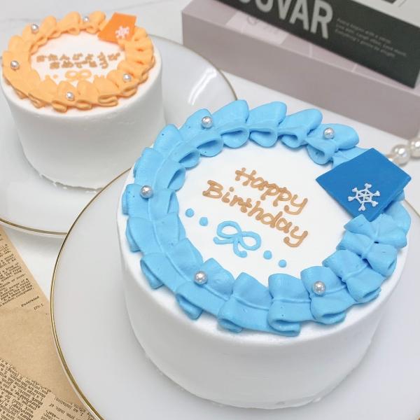 ■雪だるまセンイルケーキ　3号雪だるまをイメージ♪お好きな色とメッセージでお作りします♪誕生日や記念日などのお祝いにおすすめのかわいいケーキです♪ご希望のメッセージを15文字以内（漢字不可）でお入れできます。※ケーキの中には、甘酸っぱいいち...