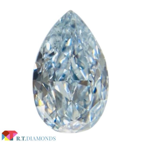 宝石名： ダイヤモンド（天然）シェイプ：PSカラット：0.32ctカラー：FANCY LIGHT BLUE＊クラリティ：SI2色の起源：UNDETERMINED＊蛍光性：NONEピース：1pサイズ：5.83×3.60×2.16mm付属品：GIA