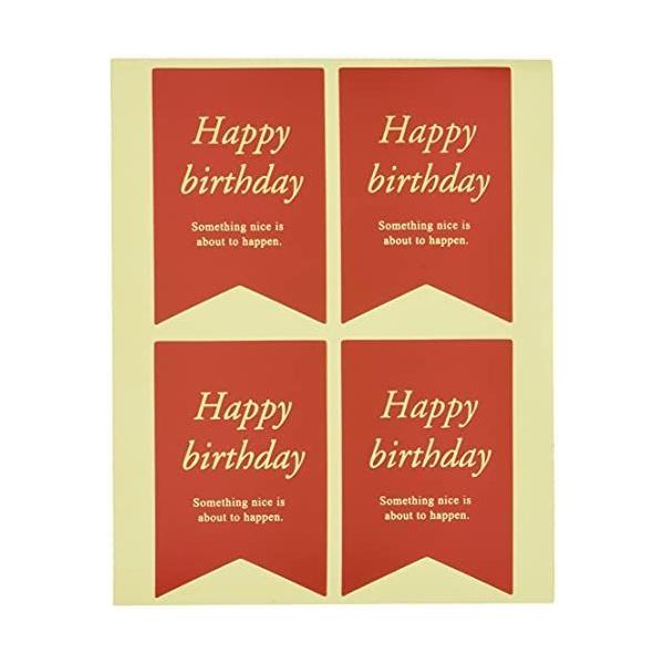 【商品名】　ギフトシール HAPPY BIRTHDAY 誕生日 リボン型 赤 (60枚) MSY-2S 【商品説明】　・サイズ:幅37×高さ55mm 【サイズ】　高さ : 0.50 cm　横幅 : 13.00 cm　奥行 : 15.00 c...
