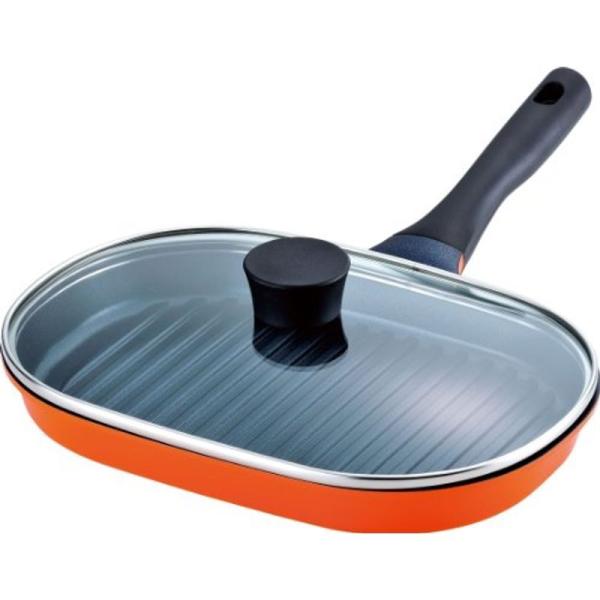 【商品名】　和平フレイズ フライパン グリルパン 切り身魚にちょうどいい魚焼きパン こんがり庵 蓋付 ダイヤモンドコート IH対応 KM-9149 【商品説明】　・サイズ:87×377×288mm・原産国:韓国・本体:アルミニウム合金、底面...