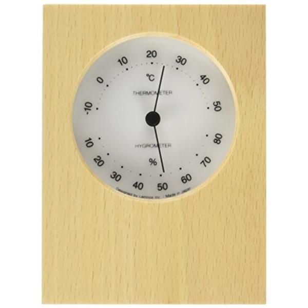 【商品名】　Lemnos DUO 温湿度計 ホワイト PTH10-23 WH 【商品説明】　・サイズ:幅90×高さ120×奥行34mm・原産国:日本・材質:WOOD、ガラス・重量:185g 【サイズ】　高さ : 4.90 cm　横幅 : 1...