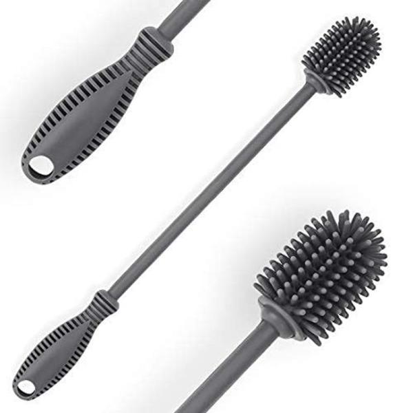 【商品名】　ddLUCK 長柄シリコン製瓶ブラシ ボトルブラシ シリコン ブラシ BPAなし30.5?水筒ブラシ ハイドロフラスコ スポーツボトル 花瓶 【商品説明】　・【お客様に最適】当店のシリコンボトルブラシは、不快な臭いや汚れを取り除...