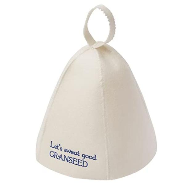 【商品名】　GRANSEED サウナハット サウナキャップ 帽子 サウナ グッズ オシャレ 洗える 整う メンズ レディース フリーサイズ 髪の毛と頭皮 【商品説明】　・【Let's sweat good】いい汗、かこう！のメッセージ刺繍入...