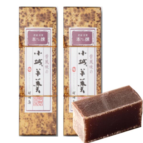 商品名 昔風味の小城羊羹サイズ (18cm×5cm×2cm)ｘ2佐賀県小城市で生産されている羊羹で、外側が砂糖でシャリシャリとした食感が特徴です。昔ながらの製法である「切り羊羹」で作られており、全国的に見ても珍しい製法です。?日持ち　製造よ...