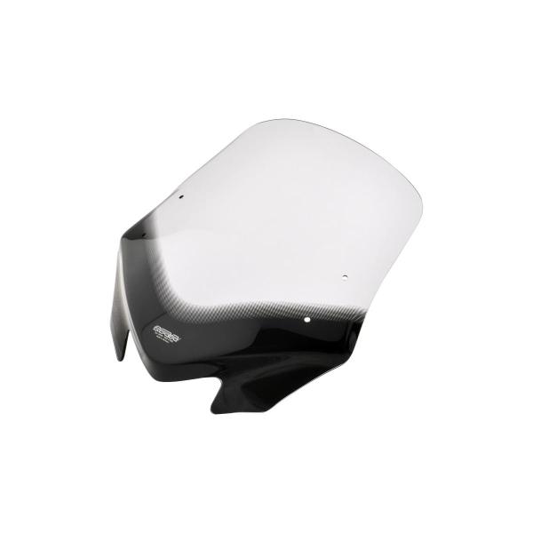 メーカー名：エムアールエーメーカー品番：4025066144242優れた空力性能と透明度。ハンドルマウント汎用タイプ。マウント別売り。販売備考：マウントKIT別売(品番 MV-NMK) グラデーション穴加工：不要カラー：スモーク材質：アクリ...