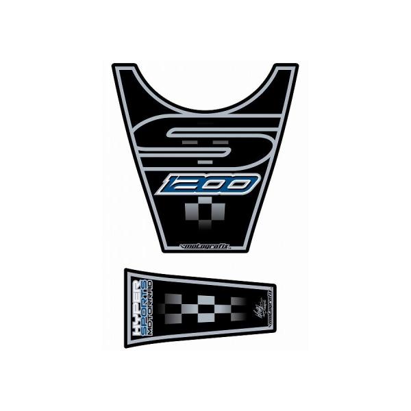 メーカー名：モトグラフィックスメーカー品番：MT-TB005U販売備考：キャンセル不可商品です。TANK PAD BMW K1200S ブラック/ブルー適合情報：ビーエムダブリュー[BMW] K1200S タイプ：BMW K1200Sカラー...