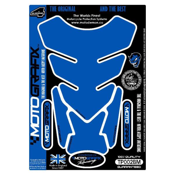 メーカー名：モトグラフィックスメーカー品番：MT-TP002BM販売備考：キャンセル不可商品です。TANK PAD プレーン ブルーメタリックタイプ：PLAIN COLORカラー：ブルーメタリック