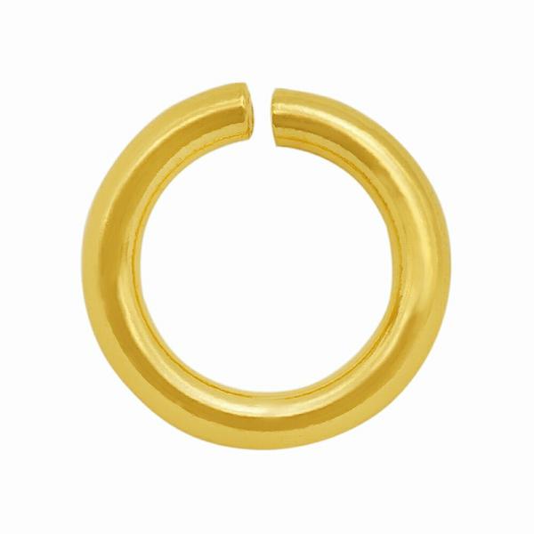 高級感が漂う貴金属製のアクセサリーパーツです。※当店の18金製の全ての商品には18金である事を証明する刻印が入っております（小さなパーツ類は除く）。ハンドメイド応援！ジュエリー制作でおうち時間充実！！【1個売り】 丸カン 18金 イエローゴ...