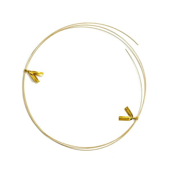 高級感が漂う貴金属製のアクセサリーパーツです。※当店の18金製の全ての商品には18金である事を証明する刻印が入っております（小さなパーツ類は除く）。ハンドメイド応援！ジュエリー制作でおうち時間充実！！ワイヤーパーツ 18金 イエローゴールド...