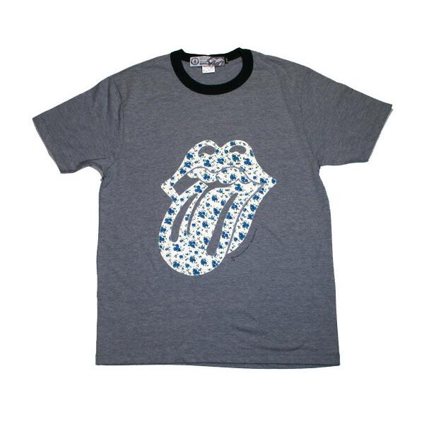 The Rolling Stones / Patch Flower Tee (Navy) - ザ・ローリング・ストーンズ Tシャツ