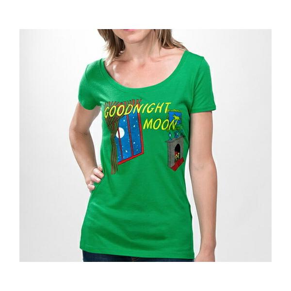 [Out of Print] Margaret Wise Brown / Goodnight Moon Tee (Kelly Green) (Womens)