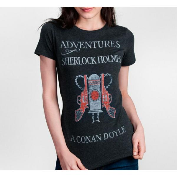 [Out of Print] Arthur Conan Doyle / The Adventures of Sherlock Holmes Tee (Charcoal) (Womens)