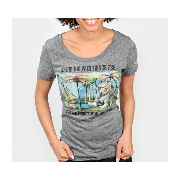 [Out of Print] Maurice Sendak / WHERE THE WILD THINGS ARE Scoop Neck Tee (Heather Grey) (Womens)