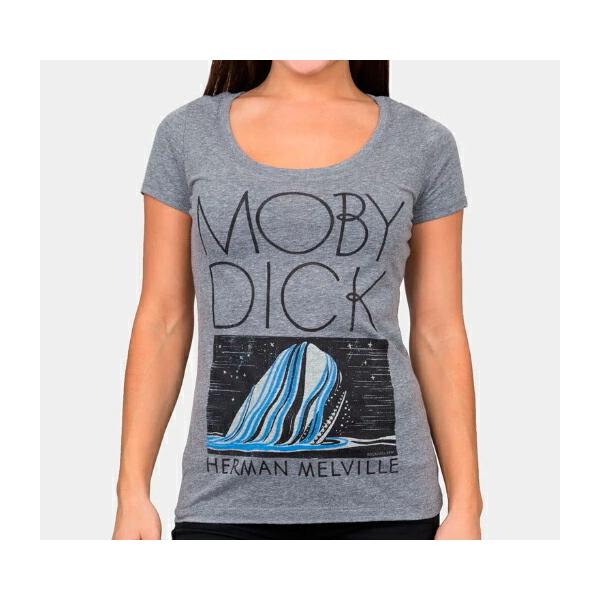 [Out of Print] Herman Melville / Moby-Dick Scoop Neck Tee (Heather Grey) (Womens)