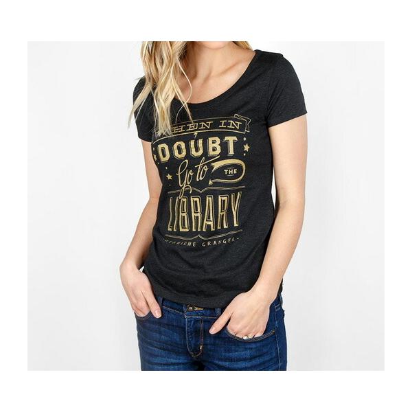 [Out of Print] Hermione Granger / When in doubt, go to the library Tee (Black) (Womens)