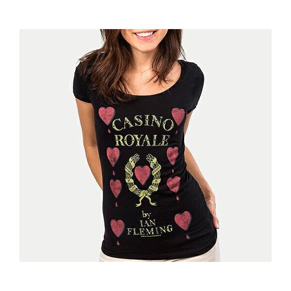 [Out of Print] Ian Fleming / Casino Royale Scoop Neck Tee (Black) (Womens)