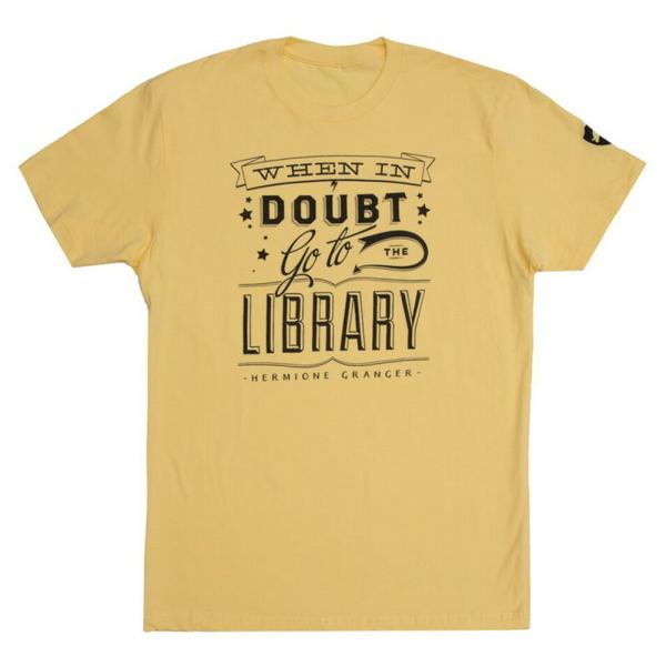 [Out of Print] Hermione Granger / When in doubt, go to the library Tee (Hufflepuff Yellow)