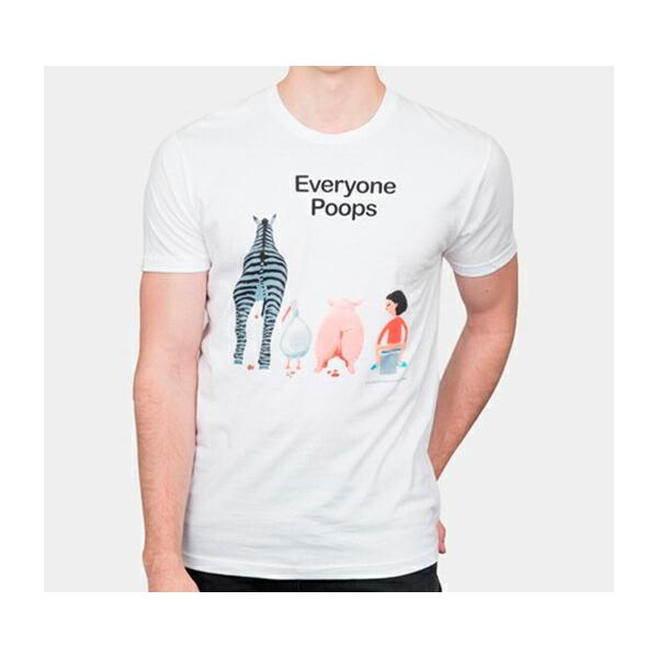 [Out of Print] 五味太郎 / Everyone Poops Tee (White)